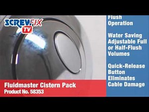 Screwfix Fluidmaster Button Cable Dual Flush & Bottom Inlet Toilet Fittings