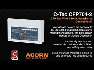 C-Tec CFP704-2 CFP Two Wire 4 Zone AlarmSense Control Panel - Acorn Fire & Security