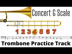 Trombone G Concert Scale | Practice Track and Play Along