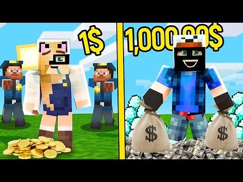 MINECRAFT - ZŁODZIEJ ZA 1$ VS ZŁODZIEJ ZA 1,000,000$ | Vito i Bella