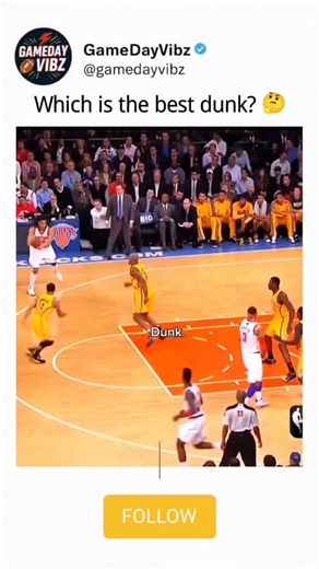 GameDayVibz on Instagram: "Some NBA dunks don’t just get the crowd hype — they shake the whole arena. This clip is packed with the most explosive, gravity-defying throwdowns from across the league. We’re talking posters that end careers, fast-break slams that send the bench running, and in-traffic dunks where players elevate so high it looks like the laws of physics just took a timeout. From vicious one-handed hammers to windmills, reverse slams, and power dunks that rattle the rim, every moment