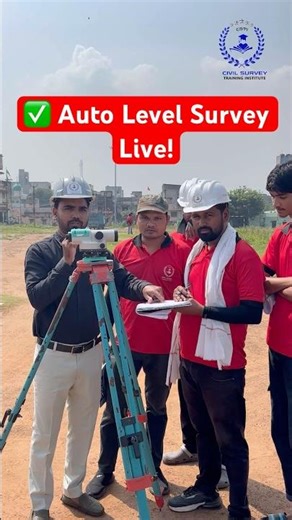 Auto Level Survey Live Practical 🔥 | Civil Survey Training Institute #Surveying #Shorts #CSTI