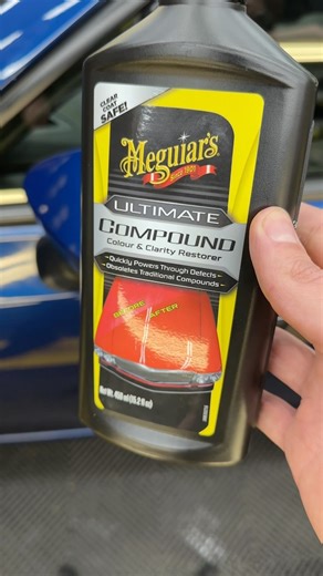Meguiar's UK on Instagram: "Remove paint transfer and restore shine using Ultimate Conpound. Using Ultimate Compound by machine or by hand can help to quickly remove swirling and restore clarity and gloss to your paintwork by cleaning up the surface. We would then suggest following up this process with a polish and wax, or a polishing wax to deepens colour and gloss even further. This product also works great on faded colours cutting away the oxidised surface to reveal fresh paint underneath. #m
