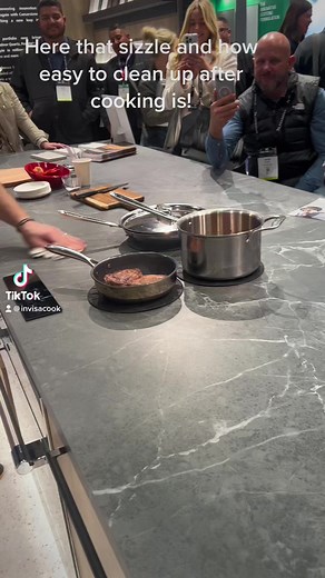 4.7K views · 63 reactions | Easy cleanup after using #invisacook #induction #cleaning #kitchenmess #caeserstone #kbis2023 #design #viral #foryoupage #whatsnext #awardwinning #global #follow | InvisaCook | Facebook