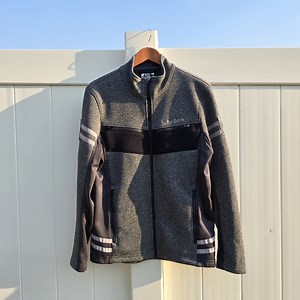 Spyder Wengen Encore Full Zip Sweater Jacket in Grey Black 204046 | Size Medium