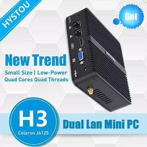 [Hot Item] Hystou J4125 J4105 Desktop Compact Computer 12V Ubuntu Office OEM RS232 Windows10 Mini PC
