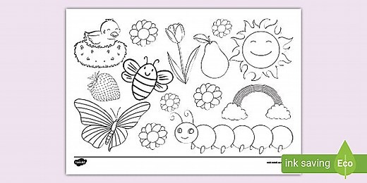 Spring Doodles Colouring Activity