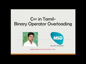 C++ Programming part 12- Binary operator overloading