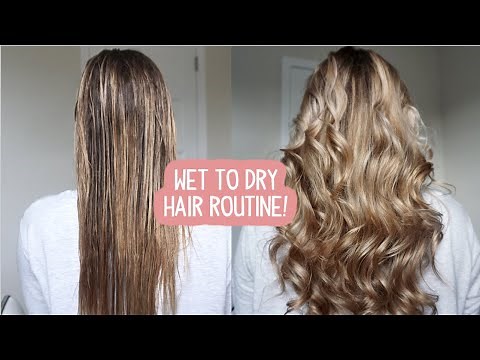 WET TO DRY HEATLESS HAIR ROUTINE!