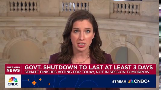 Govt. shutdown to last at least three days after Senate finishes voting