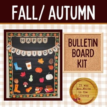 Happy Fall Bulletin Board Letters Cozy Autumn Classroom Library Decor Display