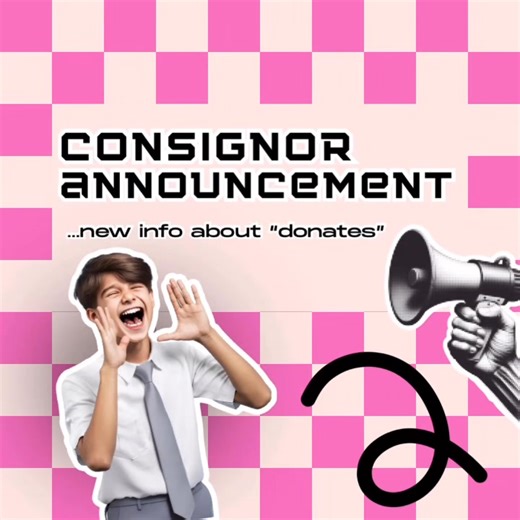 📢 CONSIGNOR ANNOUNCEMENT 📢 We are switching things up a little bit at the FF headquarters and have decided we will not be allowing the “donate” option for your unsold items at this upcoming sale. Since we are adding A WHOLE SALE DAY on Monday, our post-sale schedule is VERY cramped and does not allow us the necessary time to pull out and sort the thousands of donate items prior to pick-up day. An extra sale day means more items sold which means more money in your pocket!!! 💵 Therefore, the “d