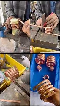 Hand Bending Copper Pipe into Coil Spring | Manual Precision | So Satisfying Copper Work 🔧🔥