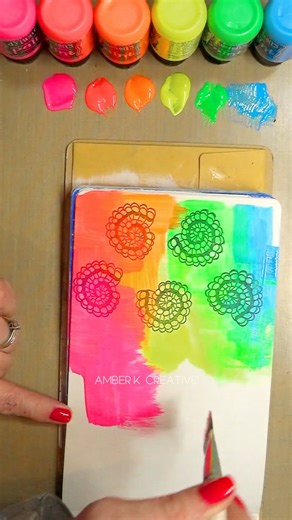 3.2K views · 49 reactions | Which color is your favorite? I love the pink.  #dylusions Neon Paints #artjournal | Amber K. Creative | Facebook