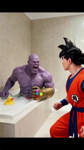 Goku Accidentally Teleports into Thanos’ Bathroom 😱💥