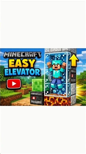 Minecraft easy elevator tutorial #minecraft #youtubeshorts