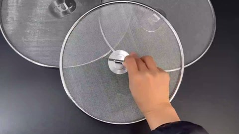 3 Pack Splatter Screen for Frying Pan 13" 11.5" 9.8" Stainless Steel Grease Splatter Guard Ultra Fine Mesh Lids with Fold Flat Knob Set for Prevent Oil Splatter