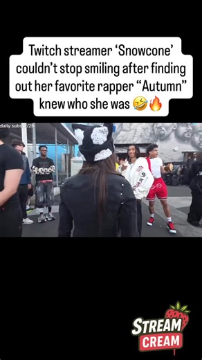StreamCreamTv on Instagram: "Twitch streamer ‘Snowcone’ couldn’t stop smiling after finding out her favorite rapper “Autumn” knew who she was 🤣🔥 #snowwcone #autumn #twitch #viral #reels"
