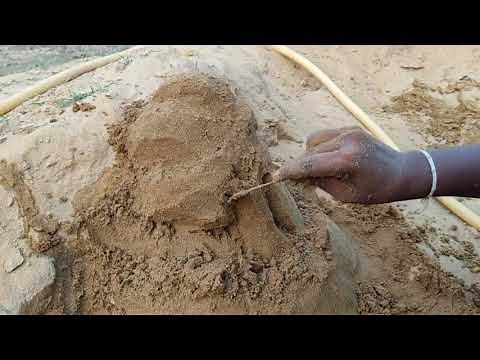How to make a sand sculpture for beginners... easy sand art.. sand artbon save tree 🌴🌳🌲