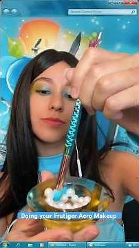 ASMR Frutiger Aero Makeup 🌐 #asmr #frutigeraero #asmrmakeup #layeredsounds #asmrshorts