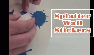 Paint Splatter Decal Set - Ice Blue Paint Splash Stickers - Removable Paint Splatter Stickers - Wall Decals Peel and Stick Kids -Daycare Decor Art Classroom Decor Kids Bathroom Sets - 13pc