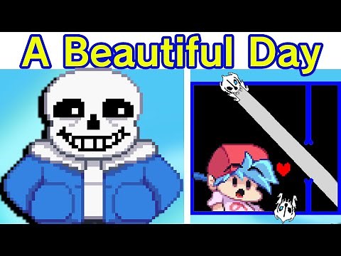 Friday Night Funkin' A Beautiful Day Outside Vs Sans FULL WEEK + Cutscenes (FNF Mod) (Undertale)