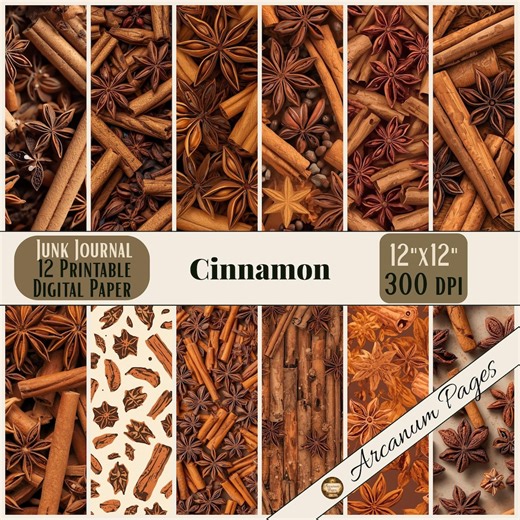 12 Scrapbook Paper Printable 12x12 | PDF Instant Download | Background Pages | Original Paper | “cinnamon” - Etsy Australia