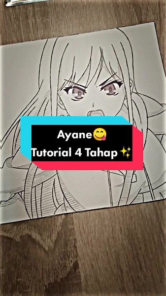 Tutorial Menggambar Anime Ayane dengan 4 Tahap