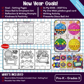In My Era Writing & Goal Setting Pack | January Pack & Bulletin Board