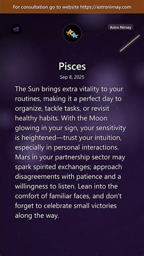 ✨ Pisces Daily Horoscope – 8th September 2025 ✨