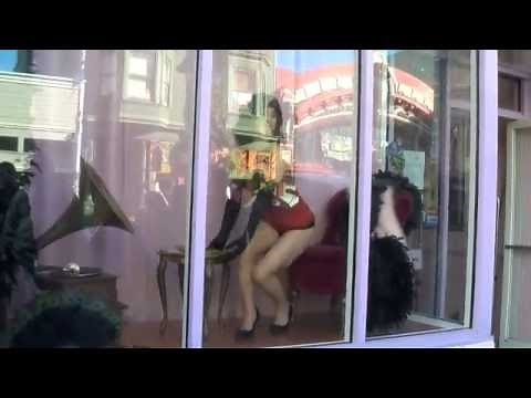 dollhouse - live mannequin on window display