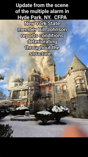 Update from the scene of the multiple alarm fire in Hyde Park, NY. CFPA New York State member Bill Johnson FDPhotoUnit reports conditions are deteriorating and units continue to operate in frigid conditions. | Connecticut Fire Photographers Association