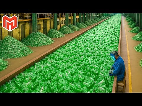 How Millions Of Glass Bottles Get Recycled In Factory | Massive Glass Recycling Line