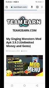 Tutorial download My singing monster mod apk Team2earn