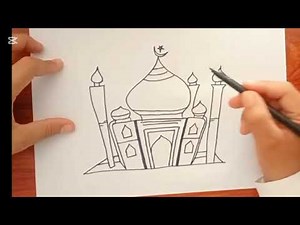 How to Draw a Beautiful Mosque