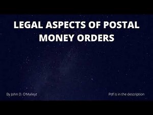 Legal Aspect of postal money order
