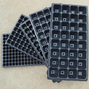 [Hot Item] Seeding Tray Plastic Pet Seedling Pots Tray for Nursery Plant Plug Tray