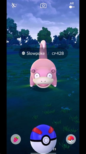 PokeGOThy Caught Slowpoke CP 428 with a Great Throw 🎯 | Pokemon GO #Shorts