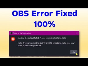 Starting the output failed. Please check the log for details. in OBS Studio on Windows 10 #obs
