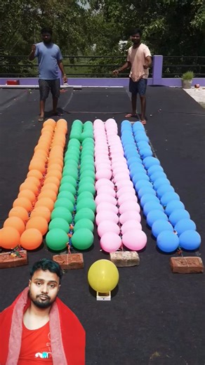 400 Balloon Game Popping 💛💚🧡 #asmr #sehar #balloon