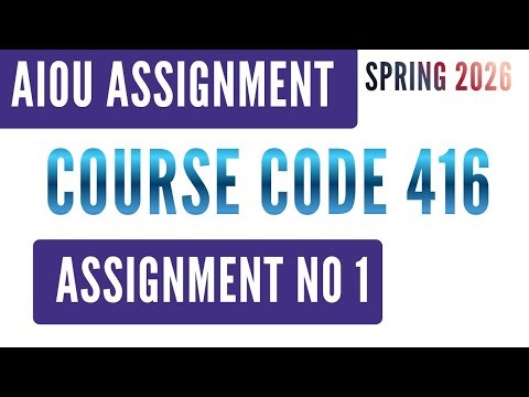 AIOU Code 416 Islamiat (اسلامیات) Solved Assignment No.1 | Spring 2026 | BA / AD Level 