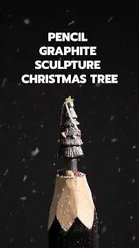 Pencil Carving Christmas Tree ✏️ Stunning Graphite Micro Sculpture