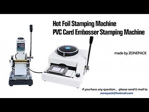 ZONEPACK How To Use Manual Hot Foil Stamping Machine Character PVC Card Embosser Stamping Machine