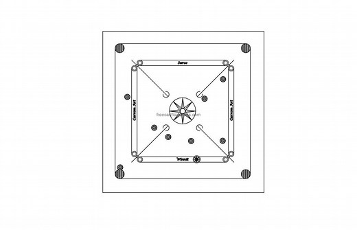 Carrom Board - Free CAD Drawings