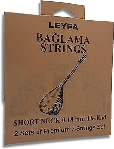 Saz Baglama Strings for Turkish Short Neck Baglama Premium Strings 2 Sets with 3 Tezene Picks