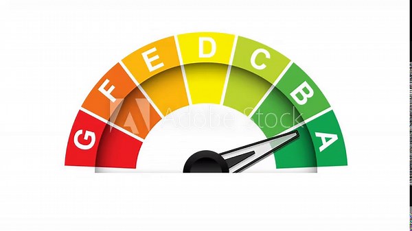 Meter and scale of Energy Efficiency Certification. Set of all classes.