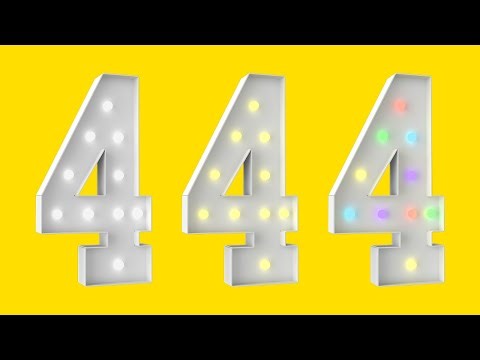 3ft Marquee Light Up Number 4 (Warm Light) Style DIY Tutorial