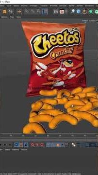 Cheetos Packet in Cinema 4D