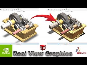 How to activate Real view graphics in Solidworks 2025