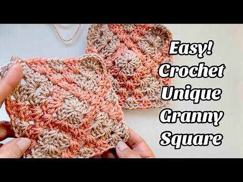 CROCHET GRANNY SQUARE - UNIQUE Easy Step by step Tutorial for Blankets & More US TERMS